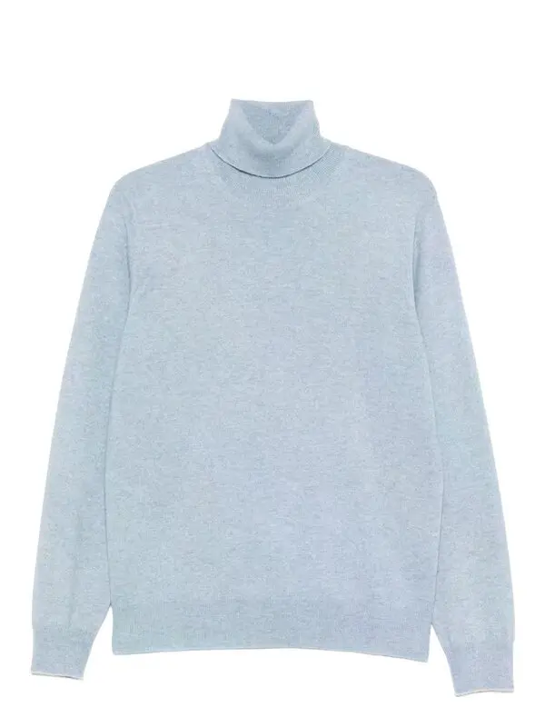 Brunello Cucinelli Cashmere High Neck Sweater - Blue