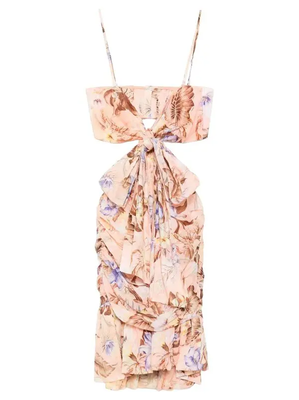 Zimmermann Bow-front Mini Dress - Pink