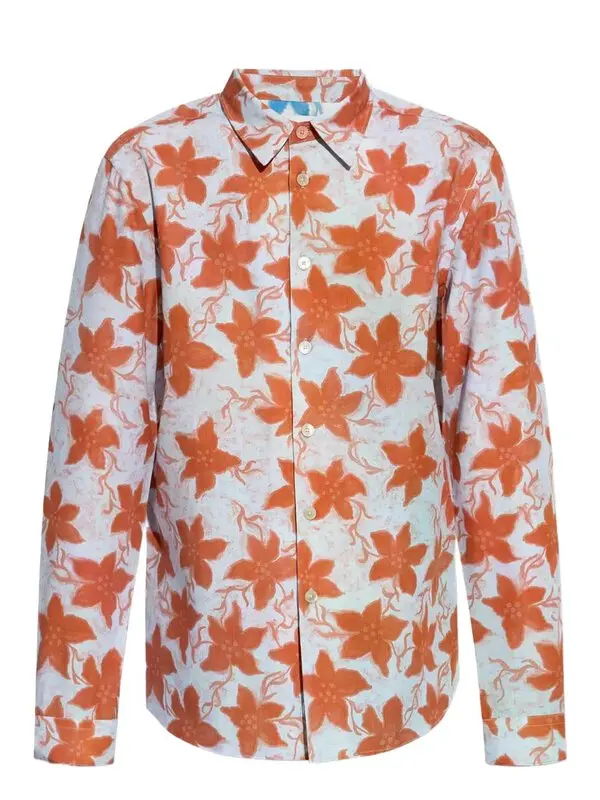 Paul Smith Floral-print Button-up Shirt - Blue