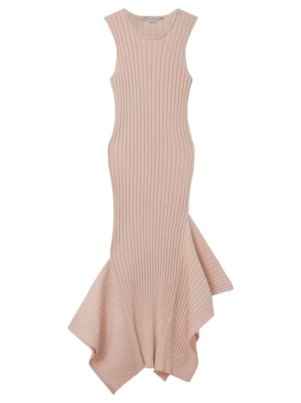 Stella McCartney Knit Kick-flare Maxi Dress - Powder Pink