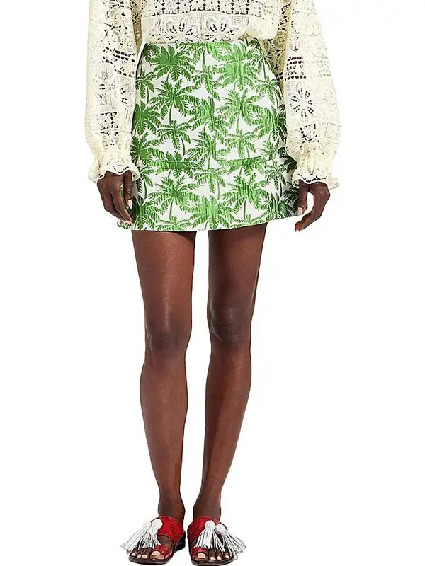 La DoubleJ A-line Mini Skirt - Tropicana White