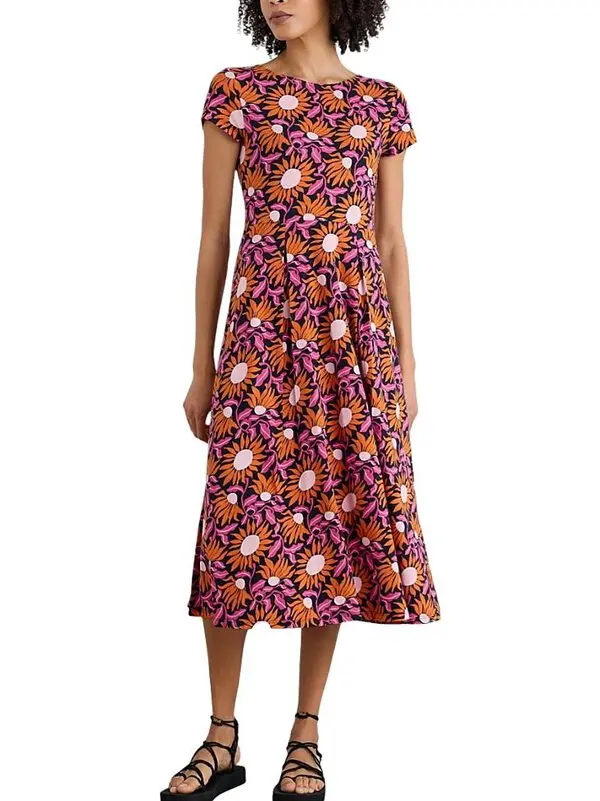 SEASALT CORNWALL Wild Bouquet Midi Dress - Bold Sunflower Maritime