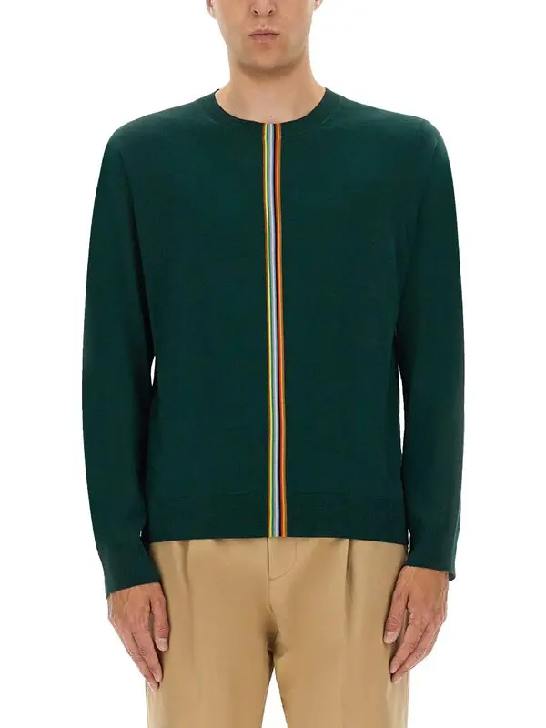 Paul Smith Striped Merino Wool Jersey - Green