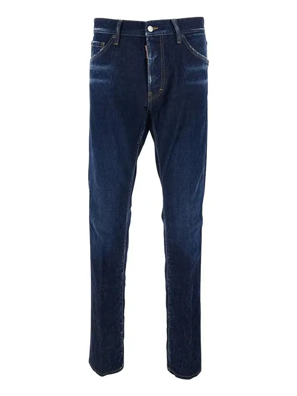 Dsquared2 Cool Guy' Jeans With Logo Patch And Ripped Details - Blue