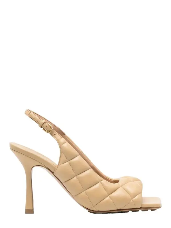 Bottega Veneta Padded Leather Slingback Sandals - Beige