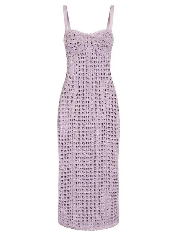 Dolce & Gabbana Crochet Bustier Dress - Multicolor