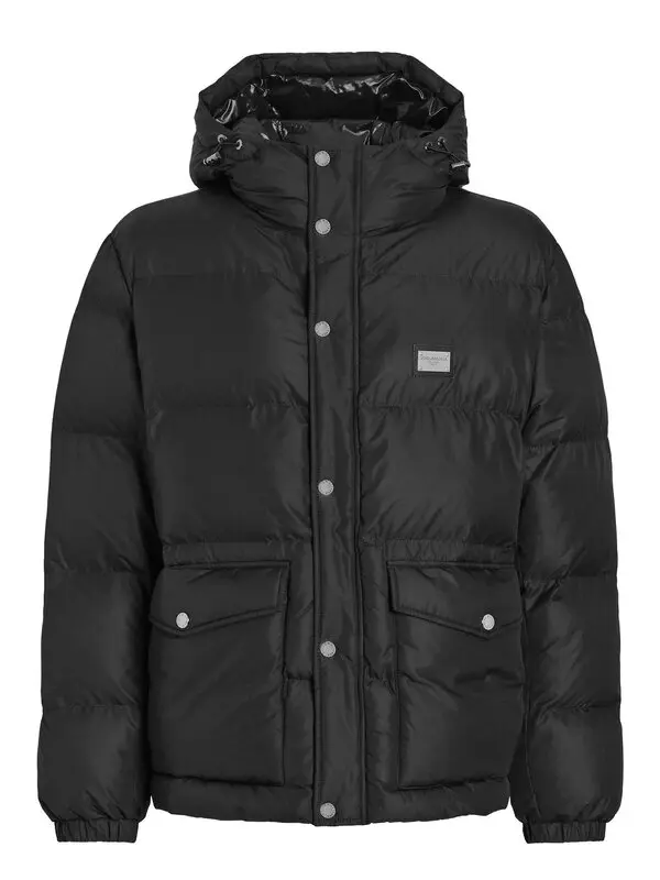 Dolce & Gabbana Quilted Nylon Down Jacket - Black