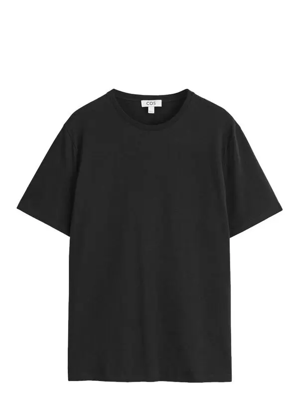Cos Cotton Crew-neck T-shirt - Black