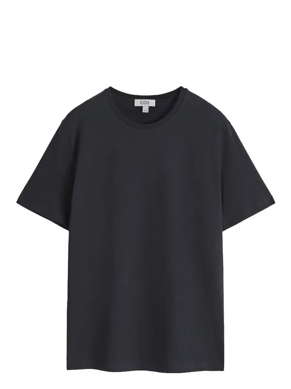 Cos Cotton Crew-neck T-shirt - Navy