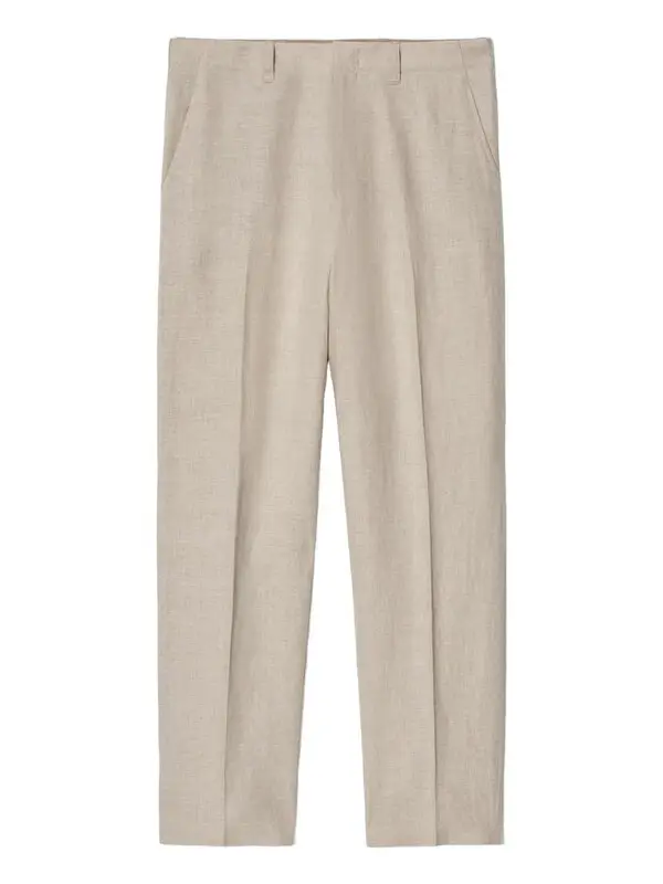 Cos Relaxed Fit Linen Tapered Pants - Beige