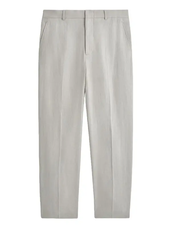 Cos Relaxed Tapered Linen Pants - Green