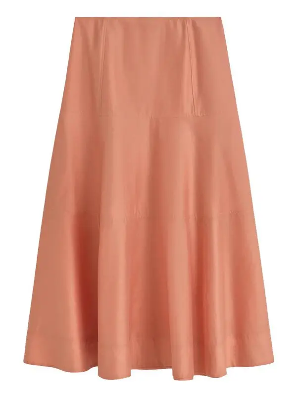 Cos Paneled A-line Midi Skirt - Orange