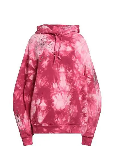 DES_PHEMMES Cotton Tie-dyed Fleece Sweatshirt - Pink