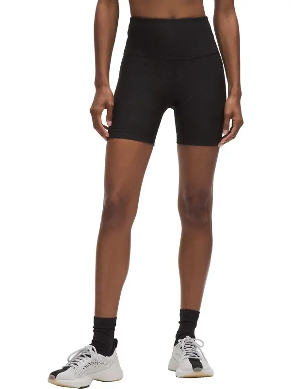 Lululemon 3d Jacquard Diamond Train High-rise Short - Trace Texture Black