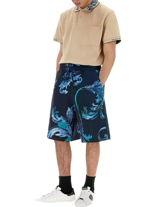 Versace Printed Shorts - Blue