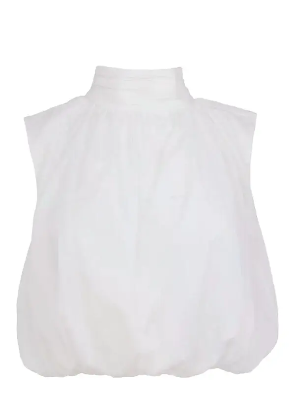 AZLEE Imara High-neck Blouse - White