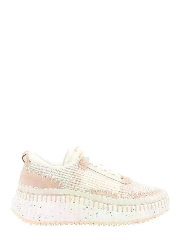 Chloé Nama Knitted Platform Sneakers - Neutrals