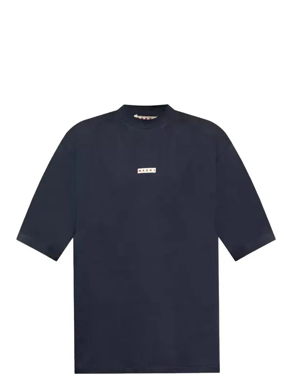 Marni Crew-neck Logo T-shirt - Blue