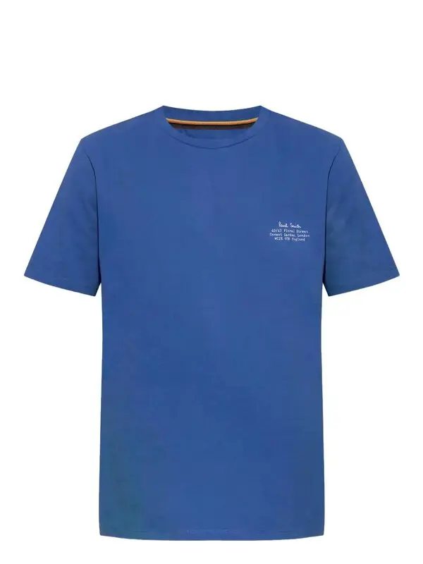 Paul Smith Logo-print Crew-neck T-shirt - Blue
