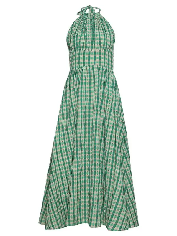 Rosie Assoulin Halter Neck Midi Dress - Green