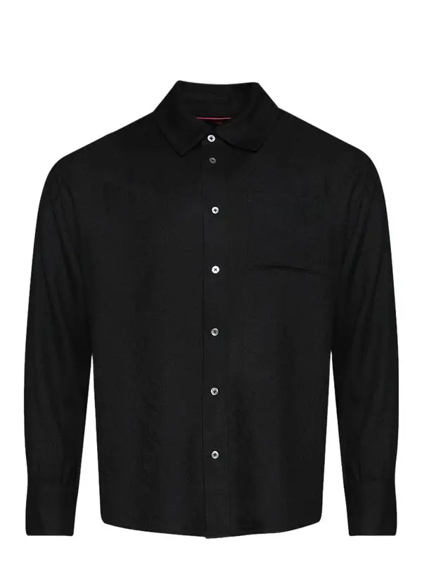 THE ELDER STATESMAN Pashimina Big Shirt - Black