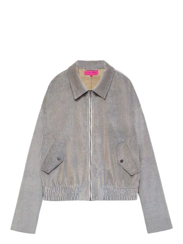 THE ELDER STATESMAN Wale Cord Jacket - Silver