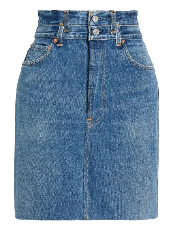 RE/DONE WITH LEVI'S Denim Mini Skirt - Mid Denim