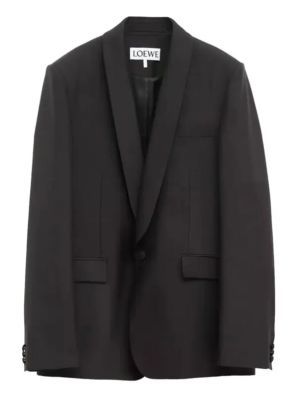 Loewe Single-breasted Blazer - Black