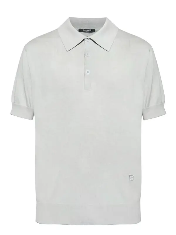 Balmain Shortsleeved Polo Shirt - Grey
