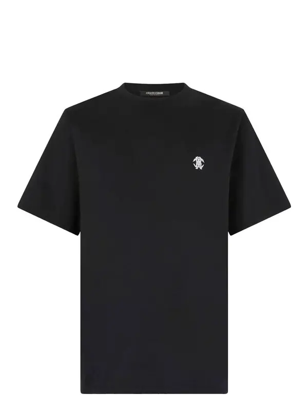 Roberto Cavalli Embroidered-logo T-shirt - Black
