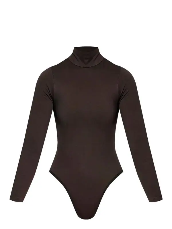 HEIST High-neck Long-sleeve Bodysuit - Brown