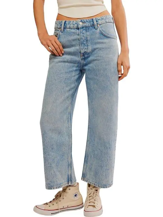 Free People Deep Trance Barrel Leg Jeans - Sweet Dreams