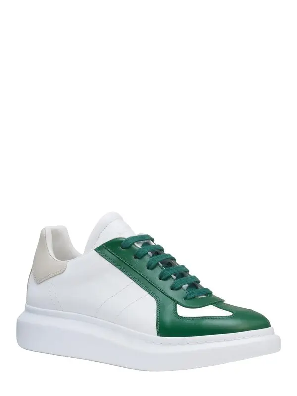 Alexander McQueen Retro Leather Sneakers - White/green