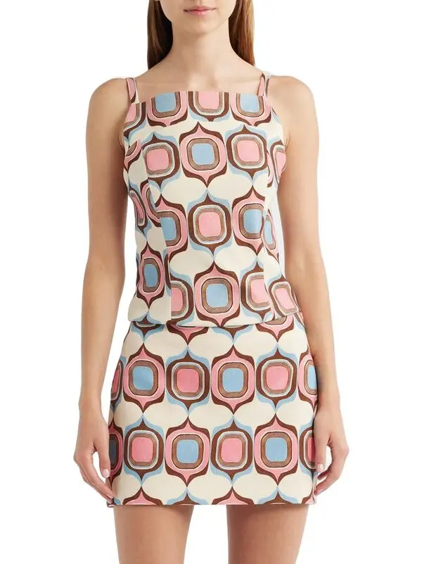 Mango Jane Printed Sleeveless Top - Lt-pastel Pink