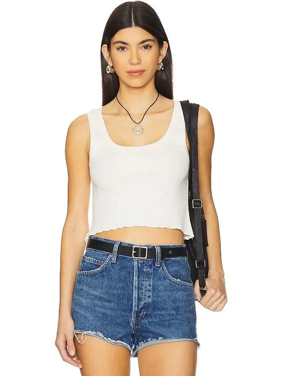 Lna Ravi Ribbed Tank - White