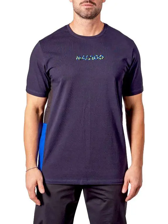 MACEOO Resistance Embroidered T-shirt - Blue