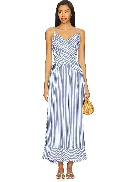 Line & Dot Noah Maxi Dress - Blue