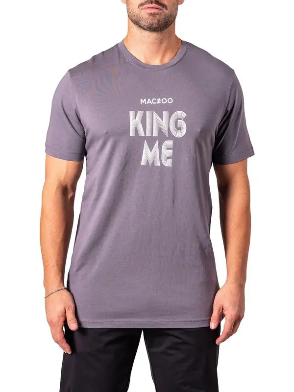 MACEOO King Me Graphic T-shirt - Grey