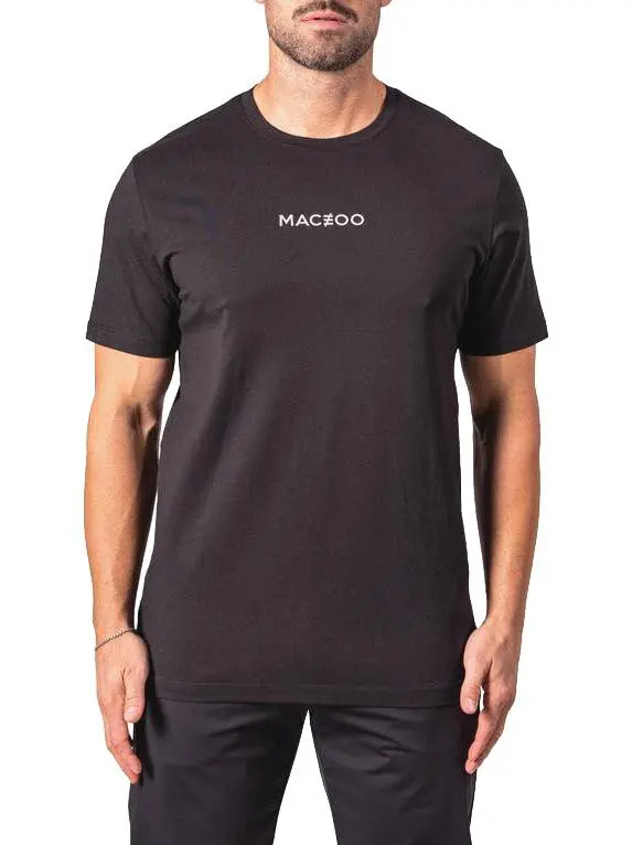 MACEOO Neon Asad Embellished T-shirt - Black