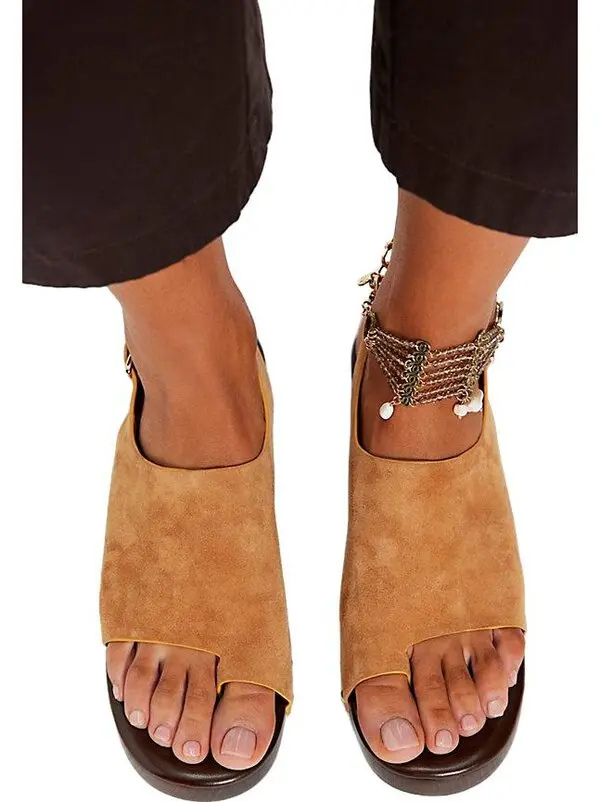 Jeffrey Campbell Piper Clogs - Camel Suede
