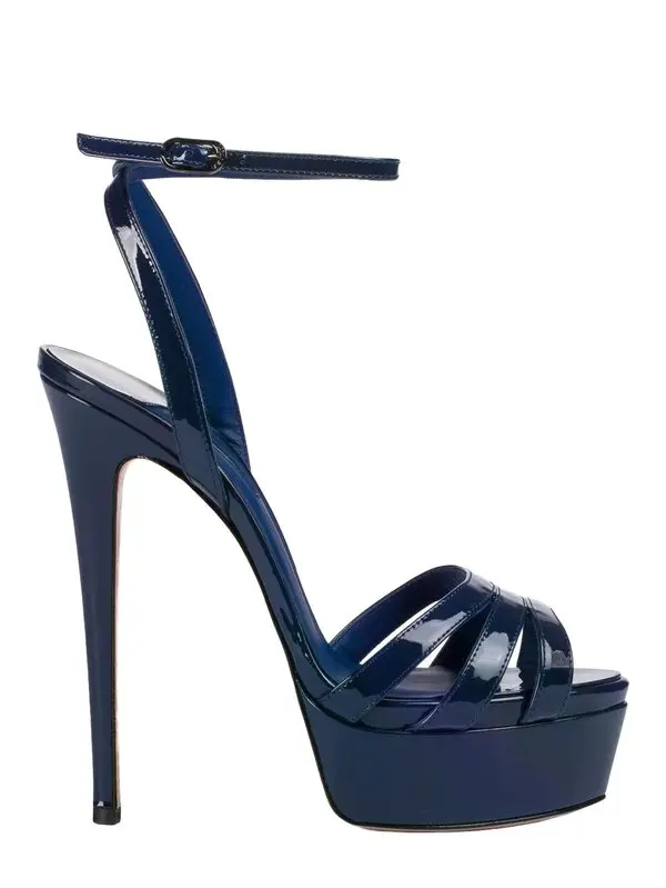 LE SILLA 140mm Lola Strappy Sandals - Blue