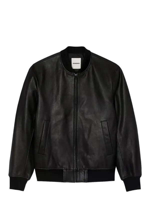 Sandro Leather Jacket - Black