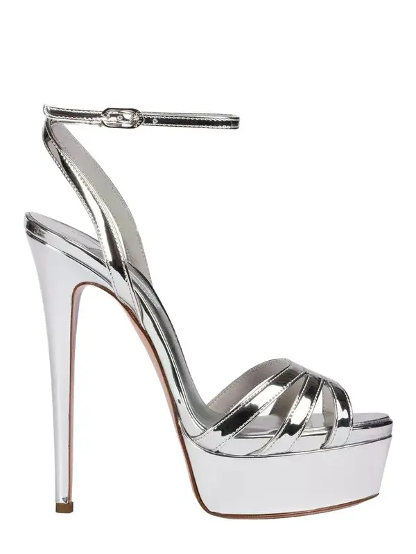 LE SILLA 140mm Lola Platform Sandals - Silver