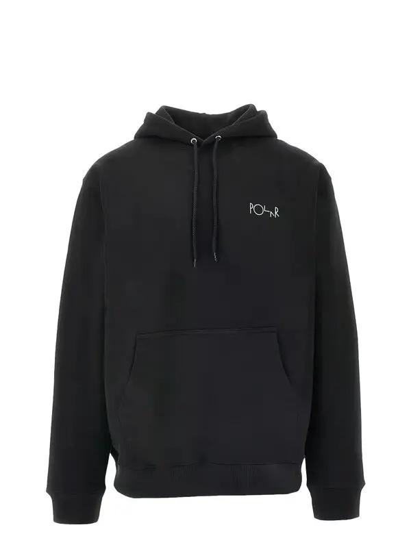 POLAR Logo-embroidered Hoodie - Black