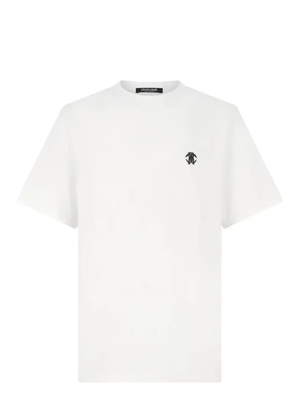 Roberto Cavalli Embroidered-logo T-shirt - White