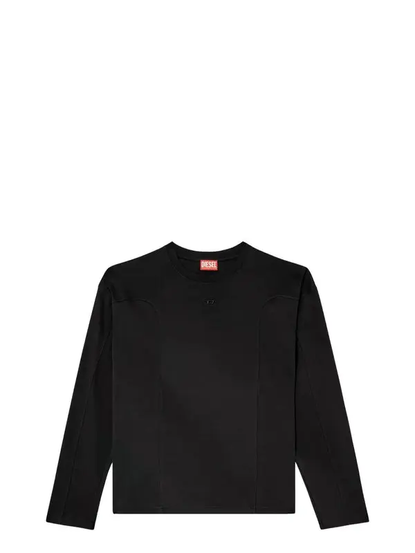 Diesel Panelled Long-sleeved T-shirt - Black