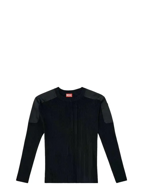 Diesel K-martin Long-sleeved Ribbed Top - Black