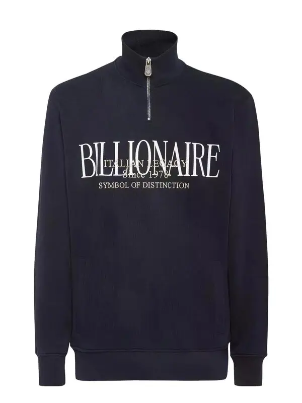 BILLIONAIRE Logo-embroidered Sweatshirt - Blue