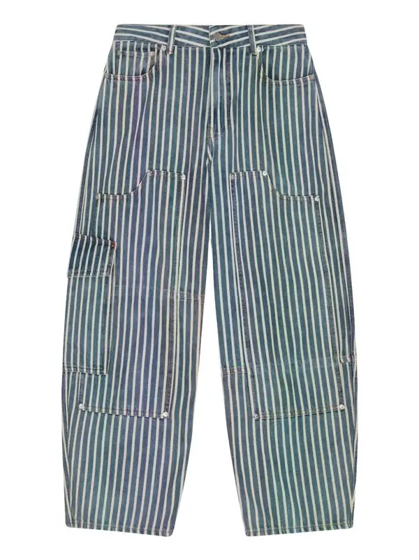 GANNI Striped Jeans - Blue
