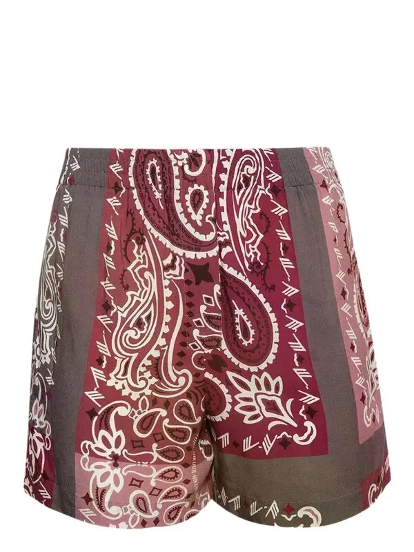 Attico Bandana-print Shorts - Red